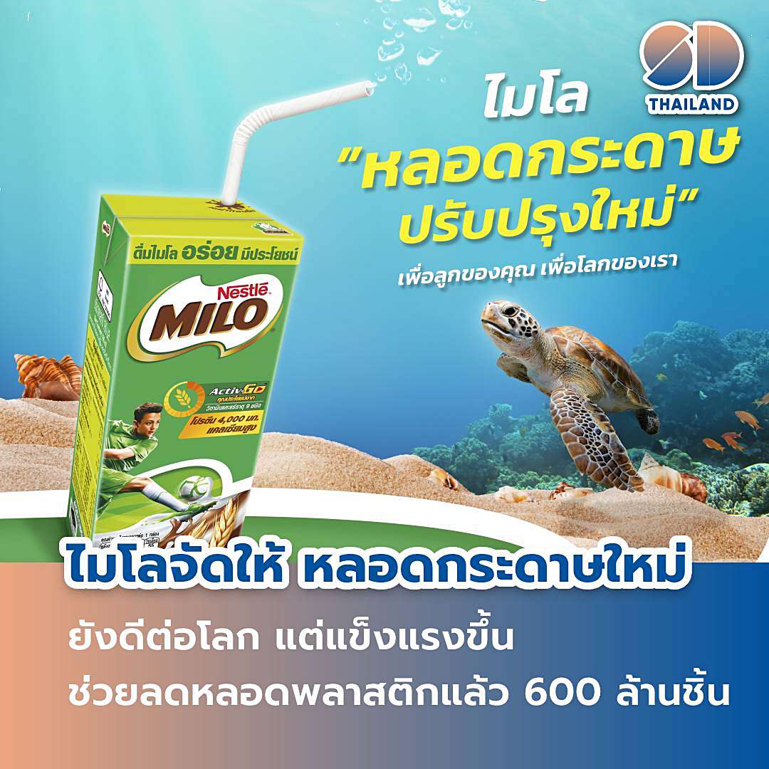 ‘หลอดกระดาษเวอร์ชันใหม่' จากไมโล ดีต่อโลก แต่แข็งแรงขึ้น